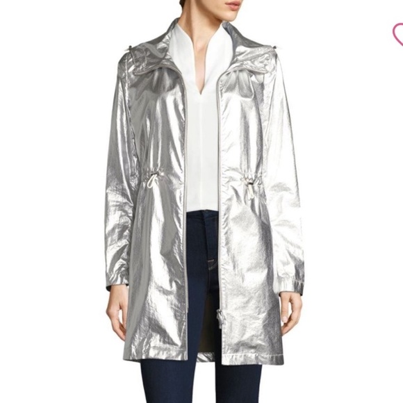 Jane Post | Jackets & Coats | Jane Post Metallic Rain Coat | Poshmark